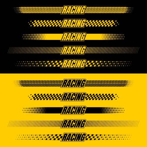 Sport car decal stripes speed lines racing Vector Image