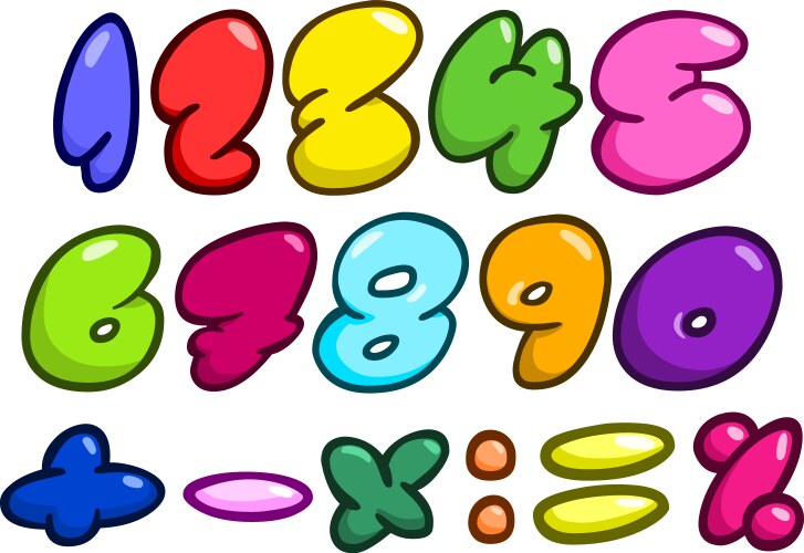Eco bubble numbers Royalty Free Vector Image - VectorStock