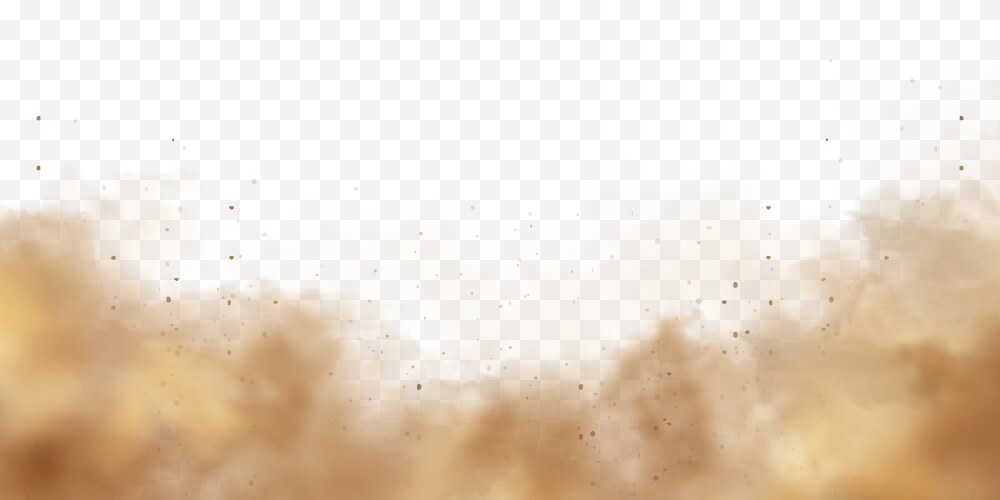 Realistic dust clouds isolated on white background