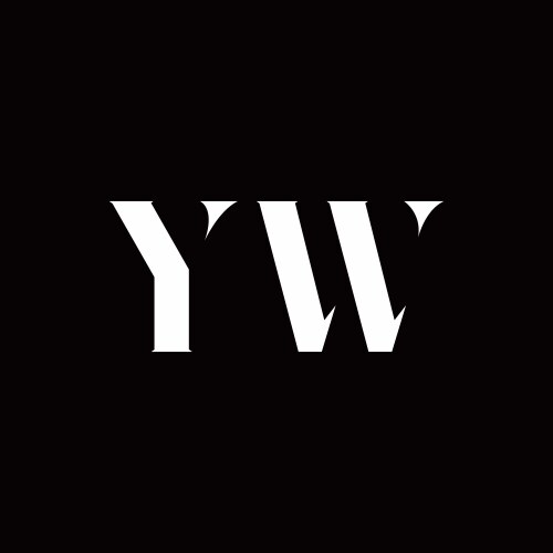 Wy logo monogram design template Royalty Free Vector Image