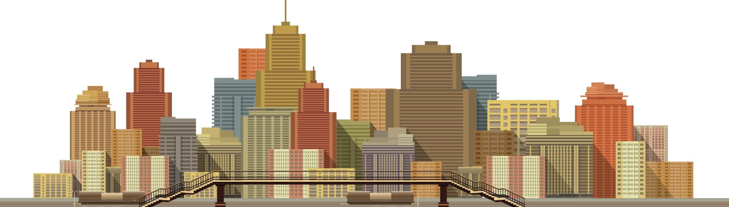 City background horizontal banner Royalty Free Vector Image