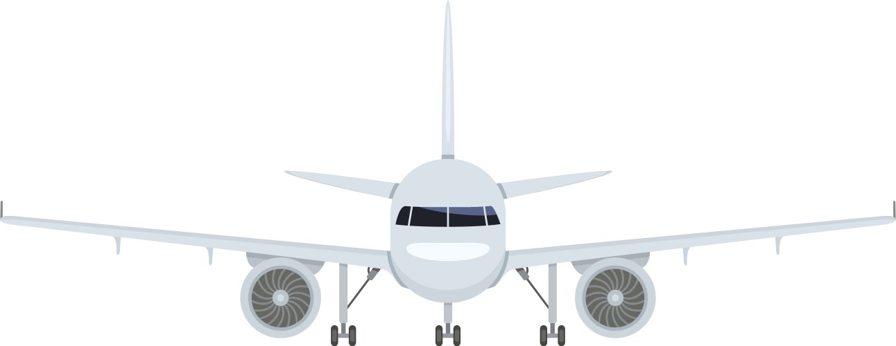 Airplane front view Royalty Free Vector Image - VectorStock