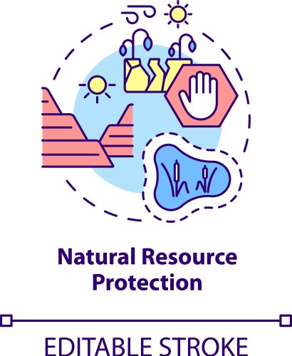 Different types of natural resources Royalty Free Vector