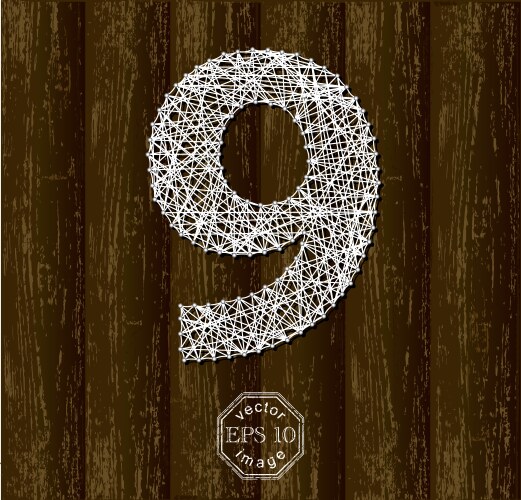Ddiamond number nine Royalty Free Vector Image
