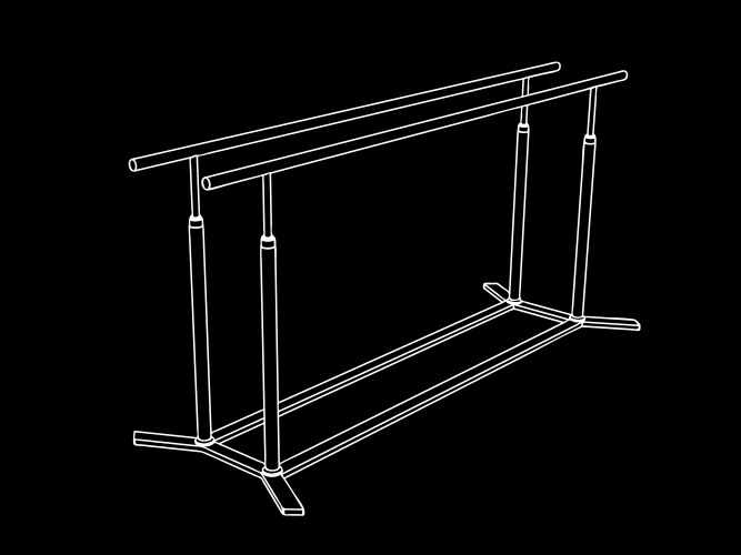 Parallel bars outline Royalty Free Vector Image