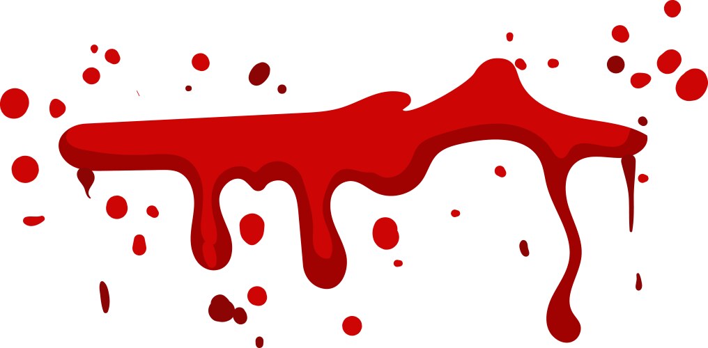Splash blood splatter cartoon Royalty Free Vector Image