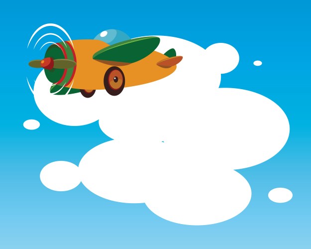 Aeroplane flying background Royalty Free Vector Image