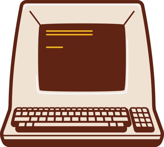 Classic computer from 1998 Royalty Free Vector Image