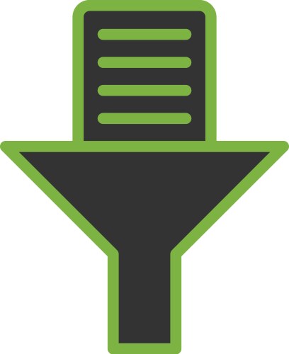 Document filter icon Royalty Free Vector Image