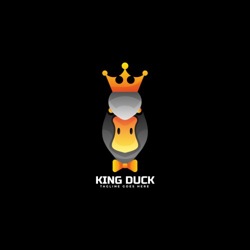 Logo duck simple mascot style Royalty Free Vector Image