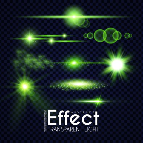 Transparent lens flare and light effects Vector Image