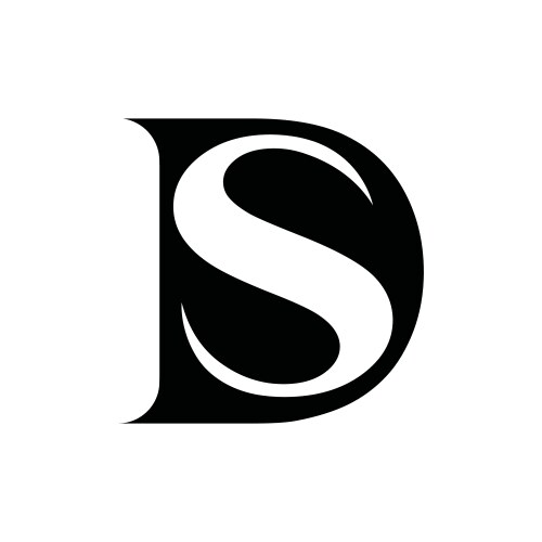 Initial letter ds logo or sd design Royalty Free Vector