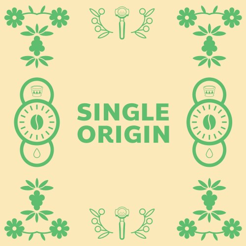 Single origin ethiopia with pan roasting Vector Image