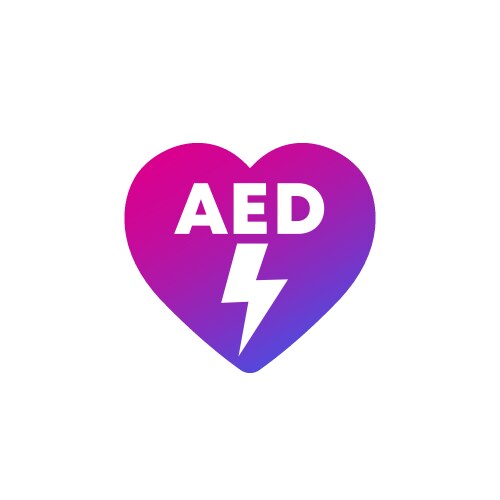 Aed icon automated external defibrillator Vector Image
