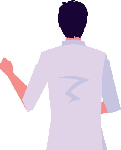 Man back view Royalty Free Vector Image - VectorStock