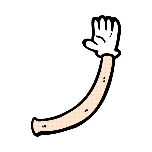 Comic cartoon arm Royalty Free Vector Image - VectorStock