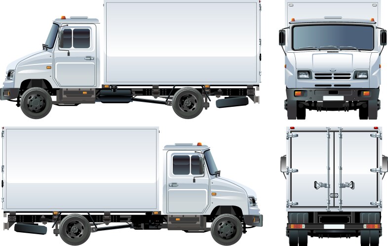 Delivery truck template Royalty Free Vector Image