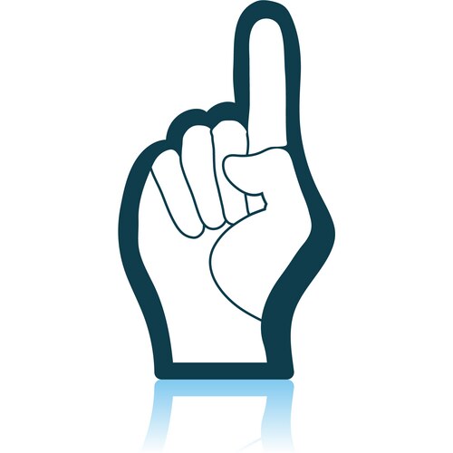 6 kids hand showing number six sign Royalty Free Vector