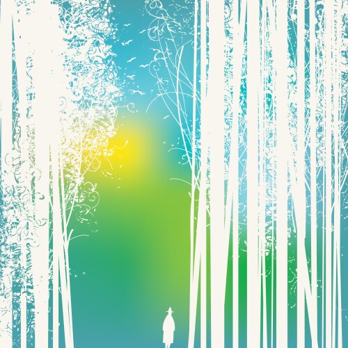 Spring birch forest Royalty Free Vector Image - VectorStock