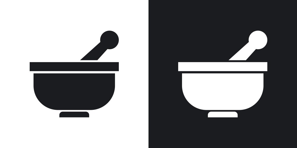 Mortar pestle icon Royalty Free Vector Image - VectorStock