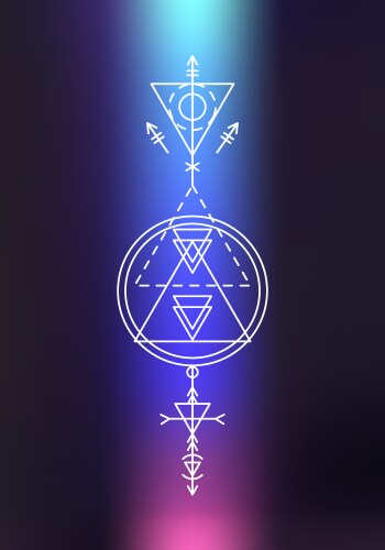 Sigil protection magic amulet sacred geometry Vector Image