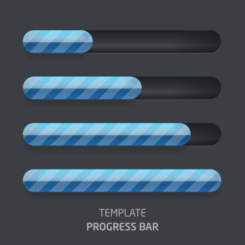 Progress bars set Royalty Free Vector Image - VectorStock