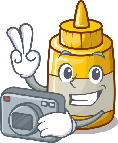 Crying yellow mustard in plastic bottle cartoon Vector Image