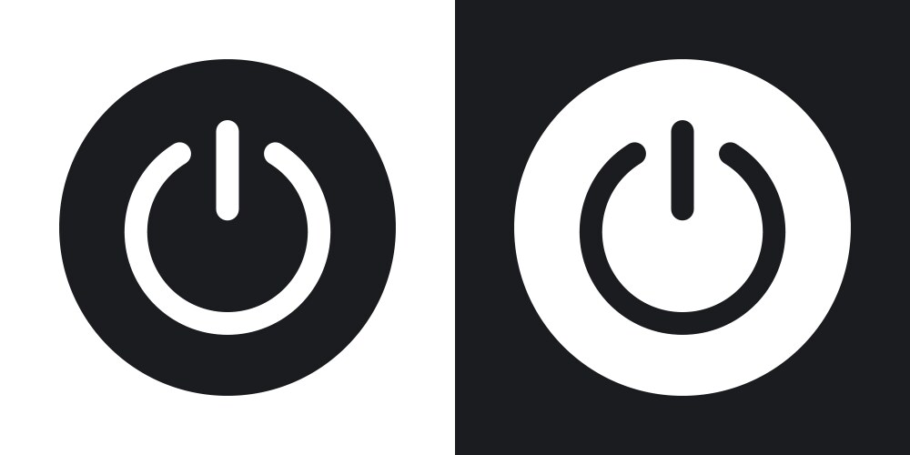 Power button icon set Royalty Free Vector Image