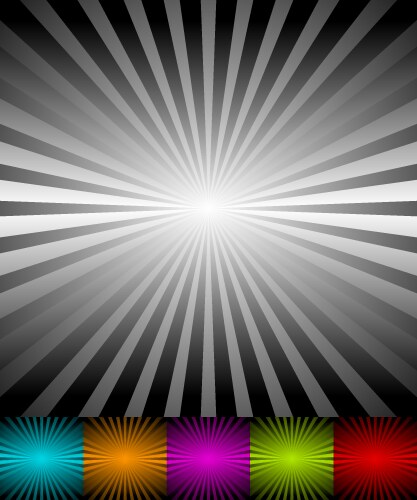 Radiating converging lines rays background known Vector Image