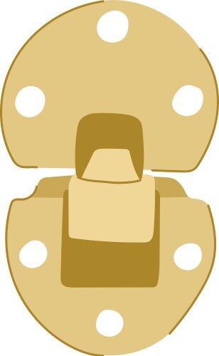 Steel door hinge cartoon Royalty Free Vector Image