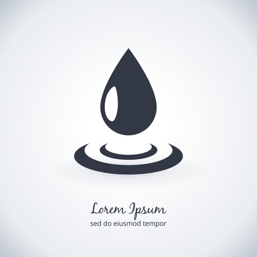 Water Drop Logos Creative Water Drop Logo Design Vector Template Stock
