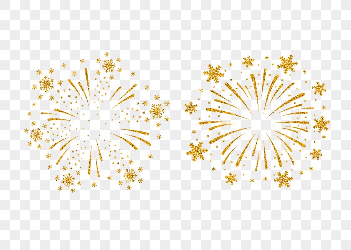 Gold fireworks on white background Royalty Free Vector Image