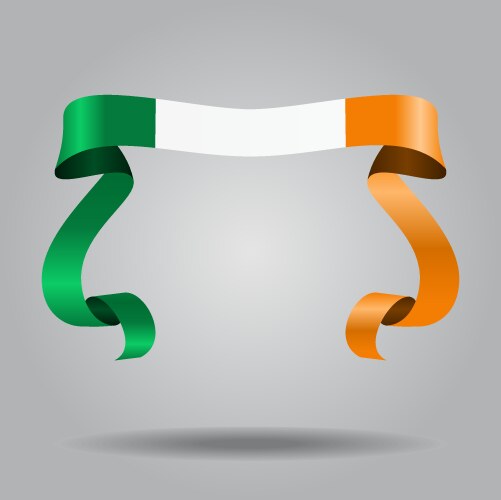 Irish flag wavy abstract background Royalty Free Vector