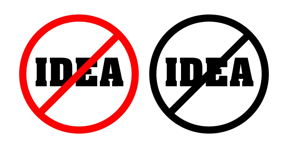 No idea sign new innovative symbol Royalty Free Vector Image