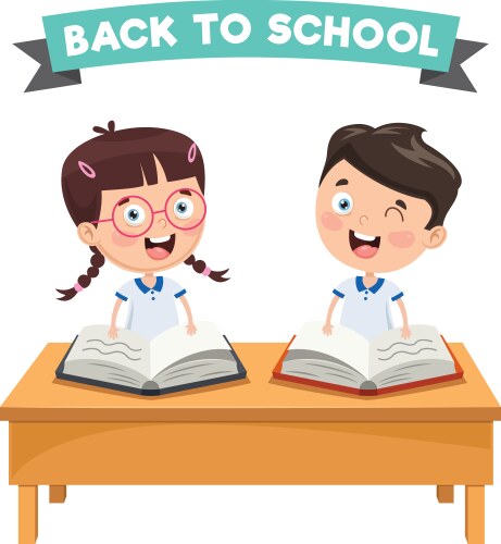 Cartoon students Royalty Free Vector Image - VectorStock
