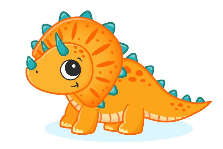 Little cute dinosaur for children Royalty Free Vector Image