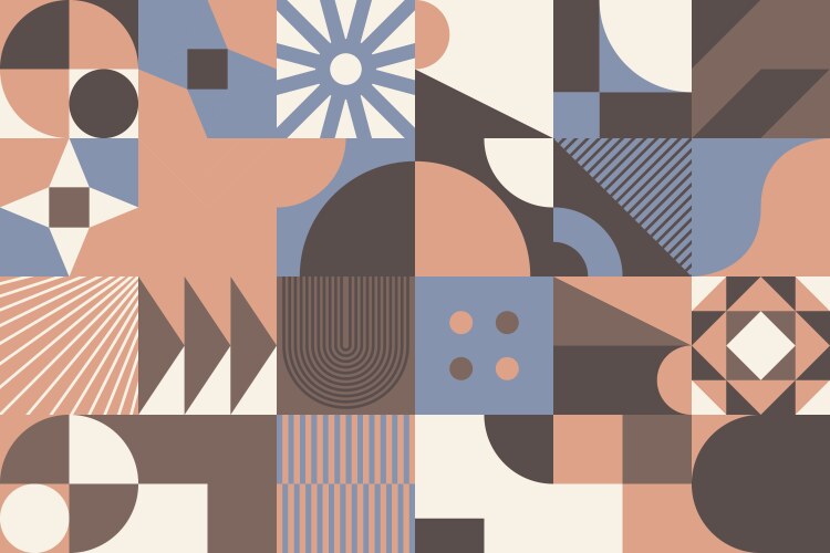 Abstract geo art pattern composition Royalty Free Vector