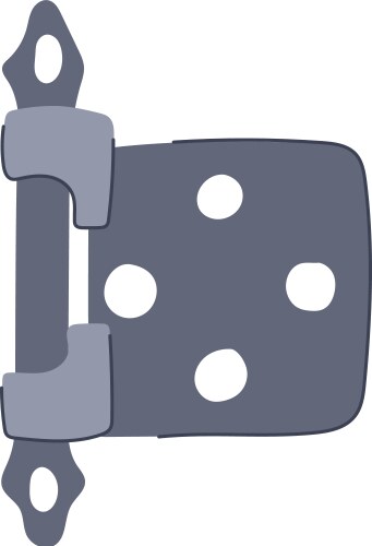 Open door hinge cartoon Royalty Free Vector Image