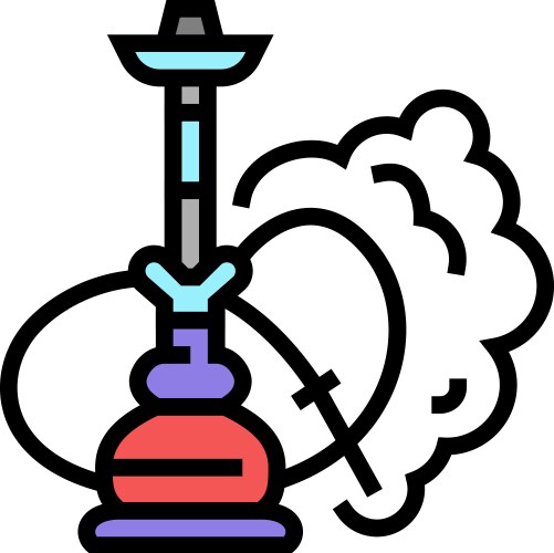 An arab man is smoking shisha Royalty Free Vector Image
