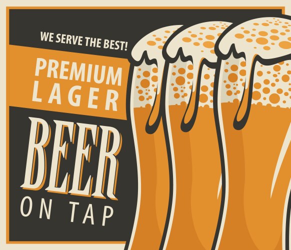 Beer card Royalty Free Vector Image - VectorStock