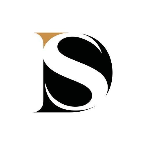 Initial letter ds logo or sd design Royalty Free Vector