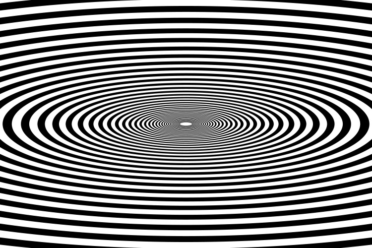 Psychedelic tunnel optical illusion art Royalty Free Vector