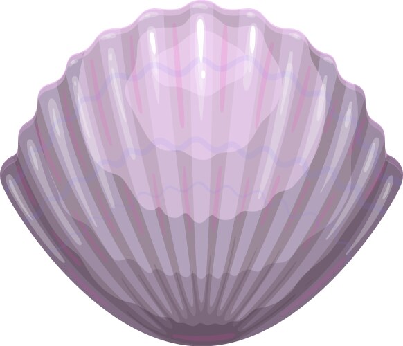 Cute bright pink cartoon seashell icon colorful Vector Image