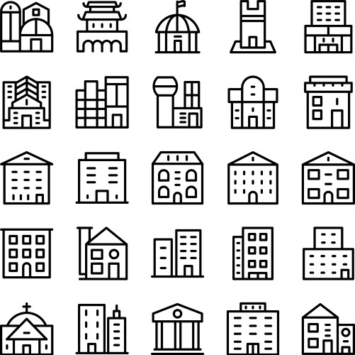 Single building icon Royalty Free Vector Image