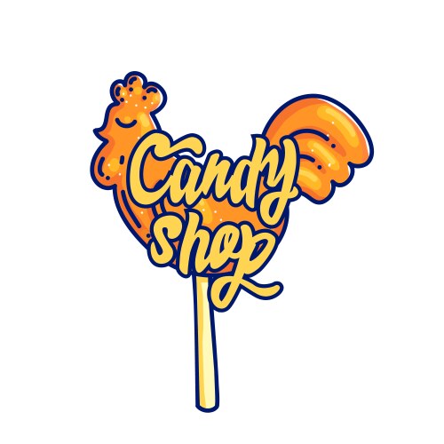 Candy shop hand drawn cartoon Royalty Free Vector Image