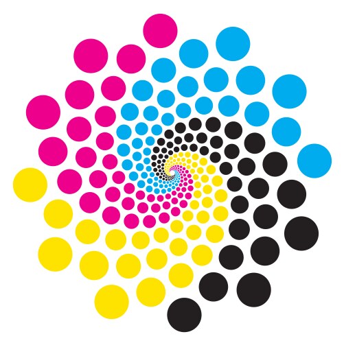 Black circle in bitmap style Royalty Free Vector Image