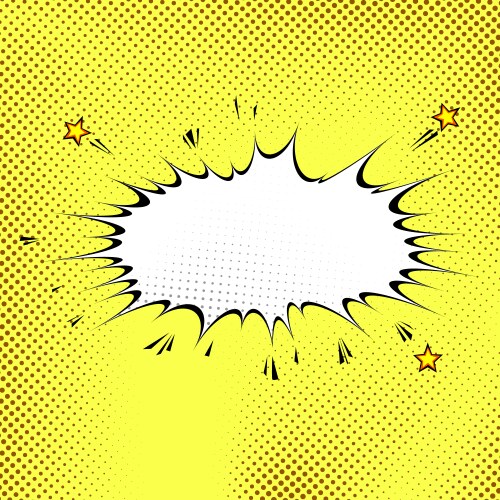 Yellow retro background comics style Royalty Free Vector