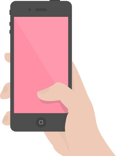 Iphone with youtube screen mock-up template frame Vector Image