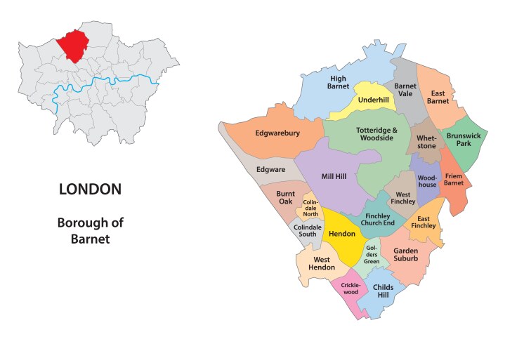 London Area Map Vector Images (over 480)