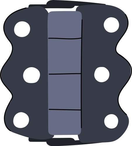 Open door hinge cartoon Royalty Free Vector Image